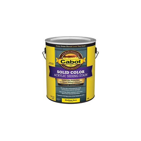 Cabot 1 Gallon Solid Color Acrylic Siding Stains Medium Base Almandoz