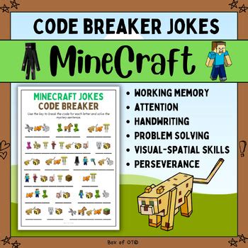 Code Breaker Minecraft Jokes Engaging Way To Work On Executive Functioning