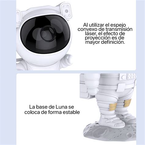 Ripley PROYECTOR ASTRONAUTA LUZ NOCTURNA NEBULOSA ÁNGULO AJUSTABLE