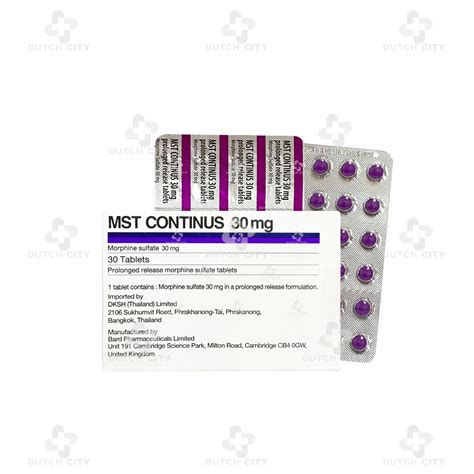 Mst Continus 30mg 🇬🇧 Drug City