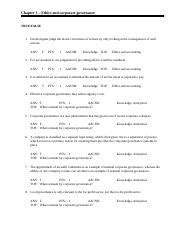 Hancock9e Testbank Ch03 Rtf Chapter 3 Ethics And Corporate Governance