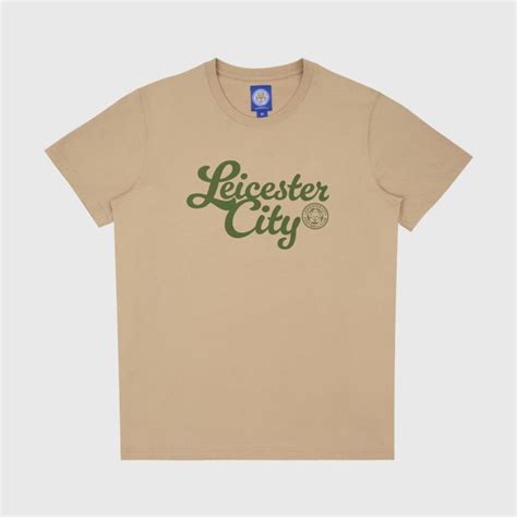 Leicester City Football Club T Shirt Lcfc Logo Beige