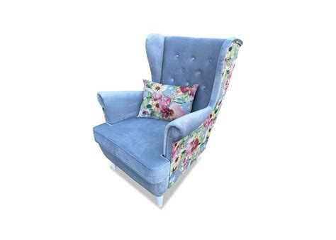 Skandynawski Fotel Uszak Flower W Kwiaty Producent Meble Ares