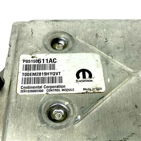 P05150611ac Genuine Mopar Ecm Electronic Control Module Truck To Trailer