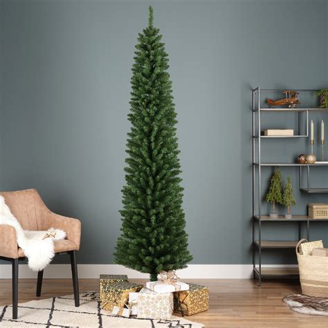 Sapin Artificiel De Noël Narrow H210 Cm Vert Sapin Sapin Et Arbre