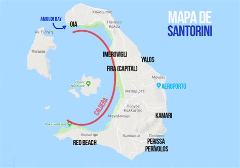 Mapa De Santorini Viaje Seu Mundo