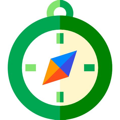 Compass Basic Straight Flat Icon
