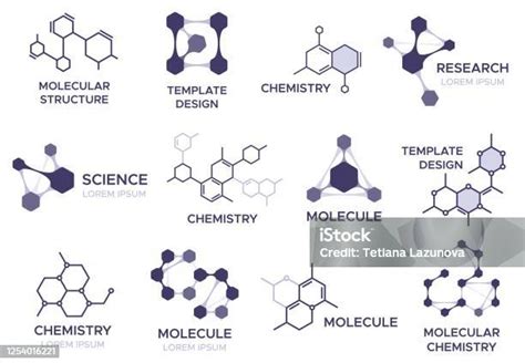 분자 배지 생체 분자 육각형 구조 매크로 분자 및 화학 실험실 연구 기호 벡터 일러스트 세트 0명에 대한 스톡 벡터 아트 및 기타 이미지 Istock
