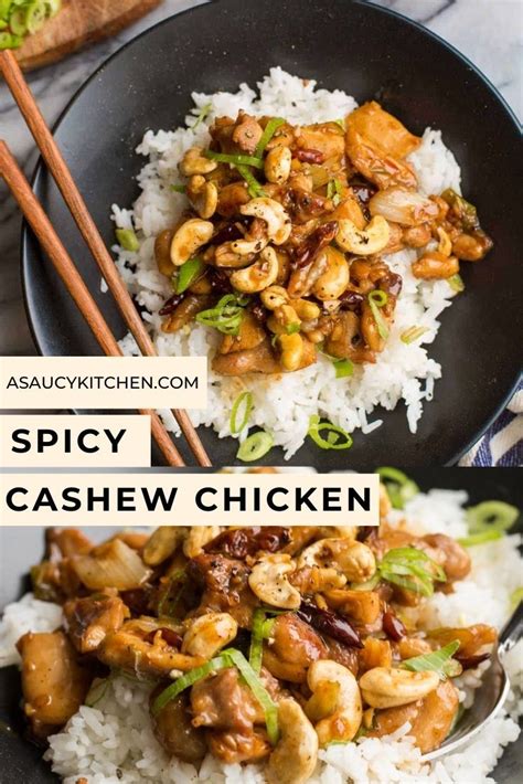Spicy Cashew Chicken Recipe Dairy Free Recipes Dinner Spicy