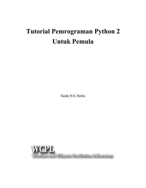 Tutorialpemrogramanpython2untukpemupdf