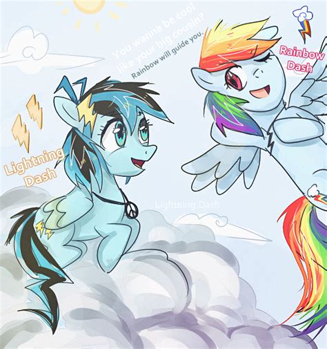 Lightning Dash And Rainbow Dash By Aurorawgrice On Deviantart