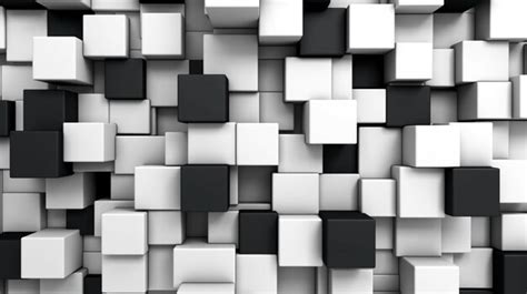 Premium Ai Image Black White Abstract Square Pattern Background Ai