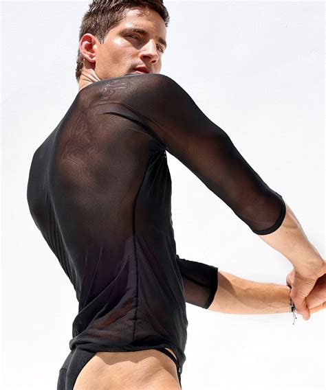 Rufskin® Privilege Stretch Nylon And See Through Stretch Tulle Tank Top
