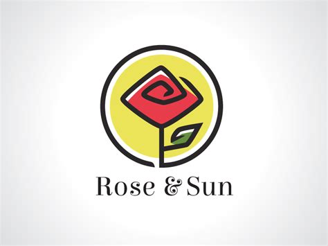 Rose And Sun Logo Template By Heavtryq On Dribbble