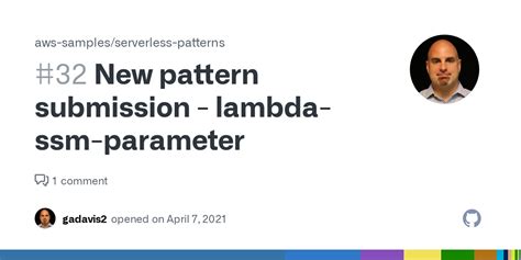 New Pattern Submission Lambda Ssm Parameter · Issue 32 · Aws Samples