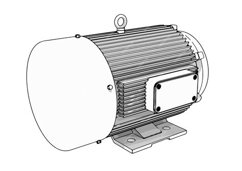 Premium Vector Electric Motor Sketch On White Background Vector