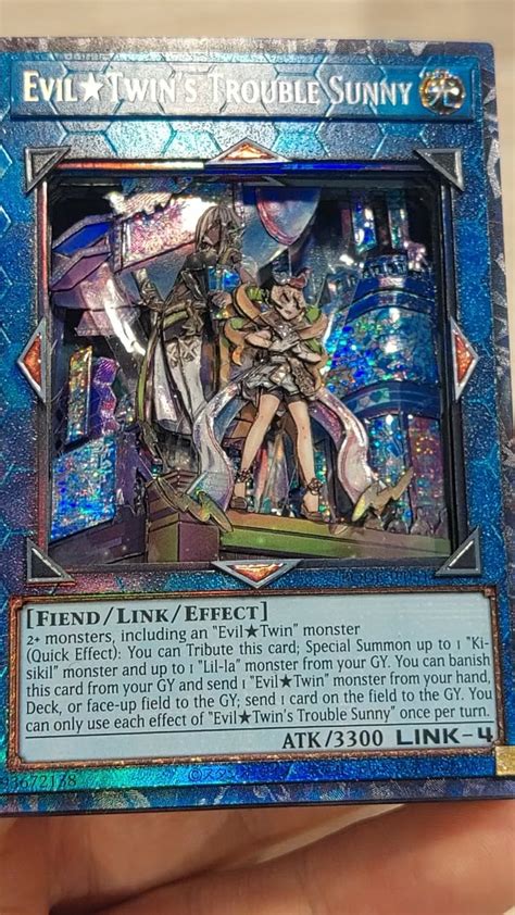3d Yu Gi Oh Card Evil Twins Trouble Sunny Standing Out In The Big