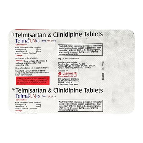 Telma Ln 40mg Tablet 15s Price Uses Side Effects Netmeds
