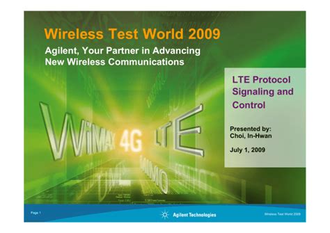 Lte Signalling And Control