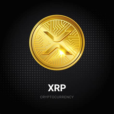 Premium Vector Cryptocurrency Xrp Coin Icon Luxury Golden