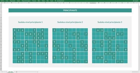 plantilla de sudoku en excel plantilla para descargar