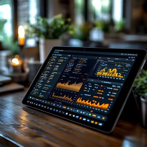 Laptop Screen With Graphs And Data Visualization Realistic Image Premium Ai Generated Image