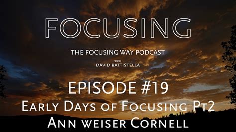 Ann Weiser Cornell On Parts Part Ii Youtube