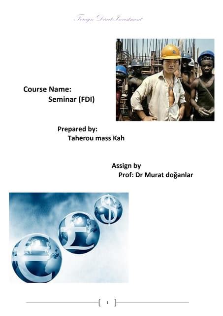 Foreign Direct Investment Pptx