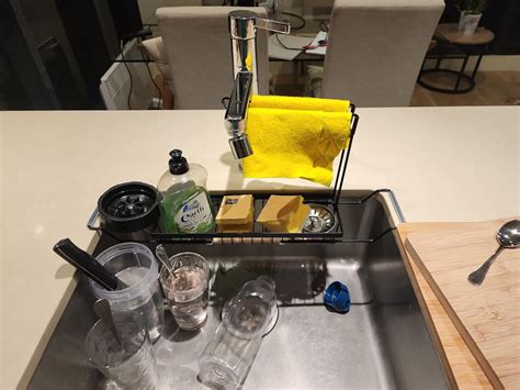 9SHOME Telescopic Sink Storage Rack Expandable Sponge Holder For