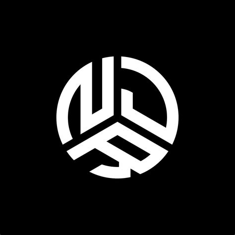 Njr Letter Logo Design On Black Background Njr Creative Initials Letter Logo Concept Njr