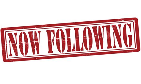 Now Following Vector Rectangular Ink Vector Vector Rectangular Ink