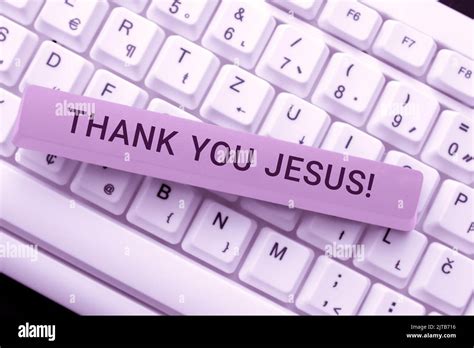 Handwriting Text Thank You Jesus Concept Meaning Being Grateful For