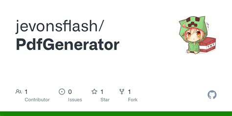 Github Jevonsflash Pdfgenerator