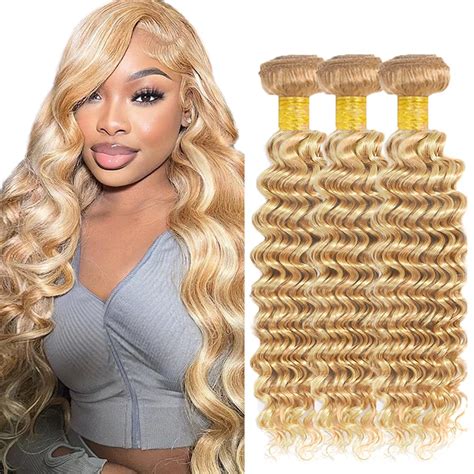 613 Bundles Human Hair Honey Blonde Bundles Blonde Deep
