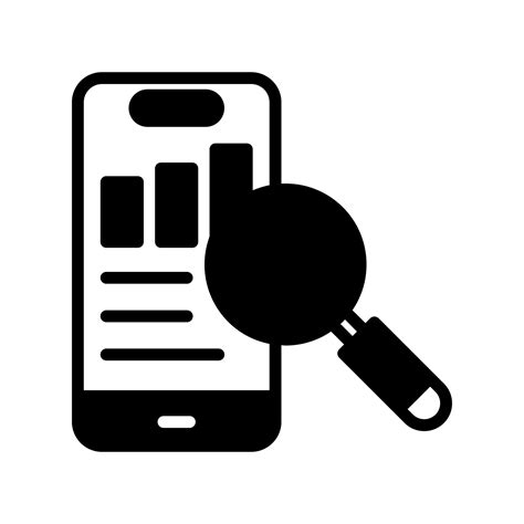 Mobile Analysis Icon In Vector Illustration 33662508 Vector Art At