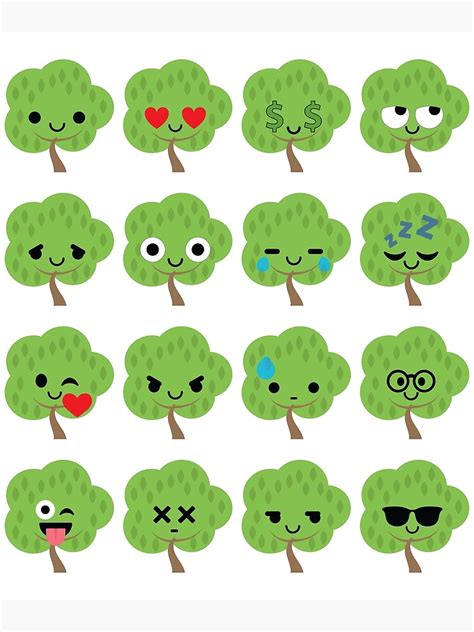 Tree Emoji Photographic Print By HippoEmo Redbubble