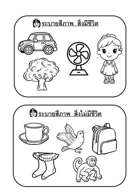 ใบงานระบายสี อนุบาล