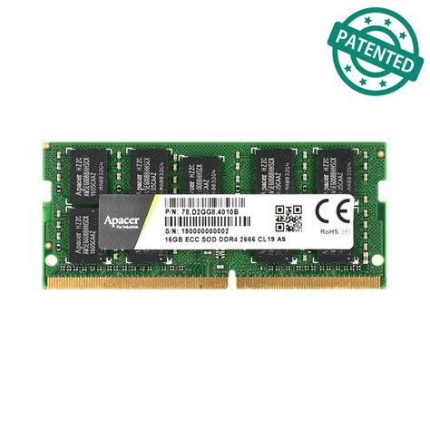 抗硫化記憶體 Apacer 專利 Ddr4 Anti Sulfuration Ecc Sodimm Apacer Technology