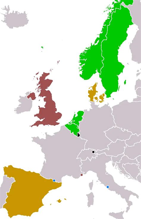 European Union Monarchies By Succession MapSof Net