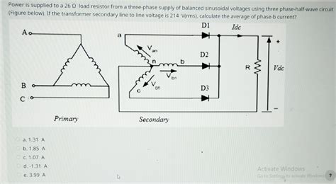 Power is supplied to a Ω load resistor from a Chegg com