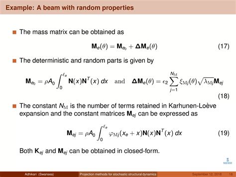 Projection Methods For Stochastic Structural Dynamics Ppt