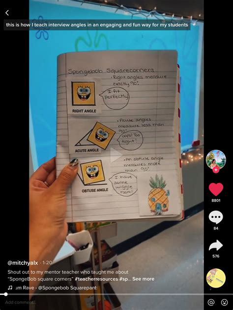 Angles With Spongebob Spongebob Square Teacher Resources Spongebob