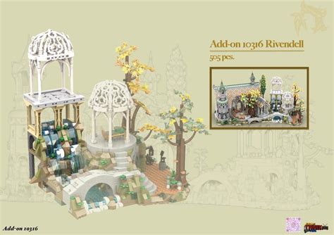 Lego Moc Add On10316 Rivendell By Itavix Rebrickable Build With Lego