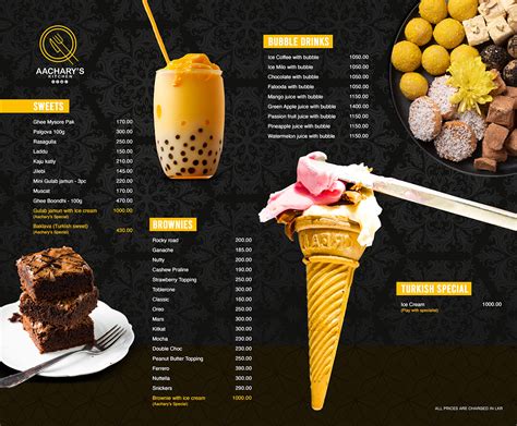 Restaurent Menu Card Behance