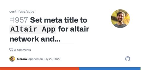 Set Meta Title To `altair App` For Altair Network And `centrifuge App