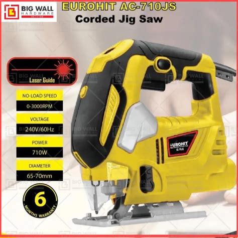 Eurohit 710W Electric Jig Saw AC 710JS High Speed Cutter Machine