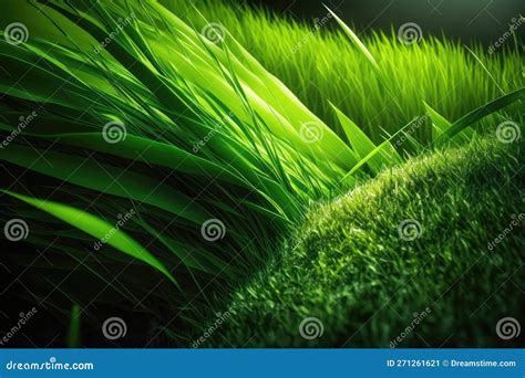 Green Grass Background Vibrant Green Color Stock Illustration