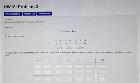 Solved Hw15 Problem 3 1 ﻿point Consider The Following