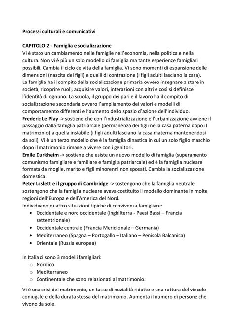 Processi Culturali E Comunicativi Docsity