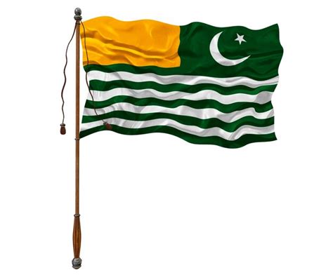 Premium Photo National Flag Of Azad Kashmir Background With Flag Of